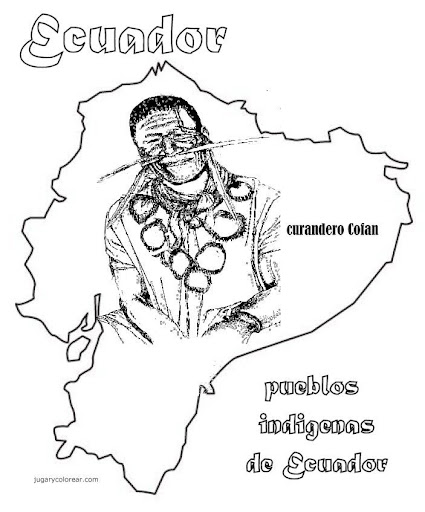 Ecuador Map Coloring Page Sketch Coloring Page